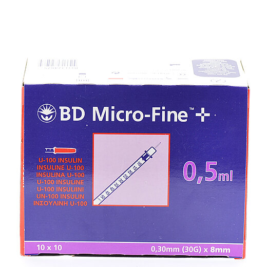 BD Micro-Fine+ Insulinsprøjte 0,5 ml / 30G | Køb på DinApoteker.dk
