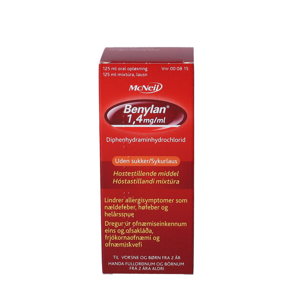 Benylan hostesaft 1,4 mg/ml | Køb på DinApoteker.dk