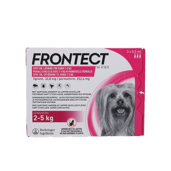 Frontect Vet. (Hund 2-5 kg) 3 stk | Køb på DinApoteker.dk