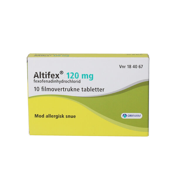 Altifex 120 mg 10 stk mod allergi | Køb på DinApoteker.dk