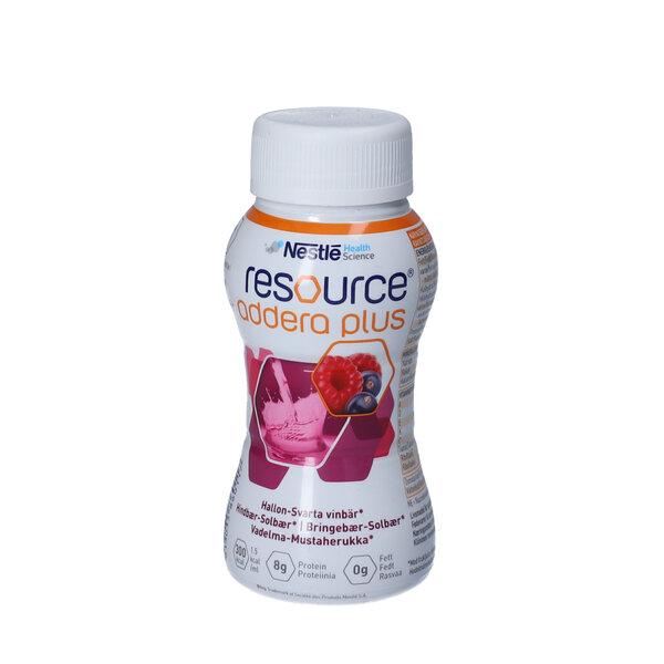Resource Addera Plus Hindbær 4x200 ml | Køb på DinApoteker.dk