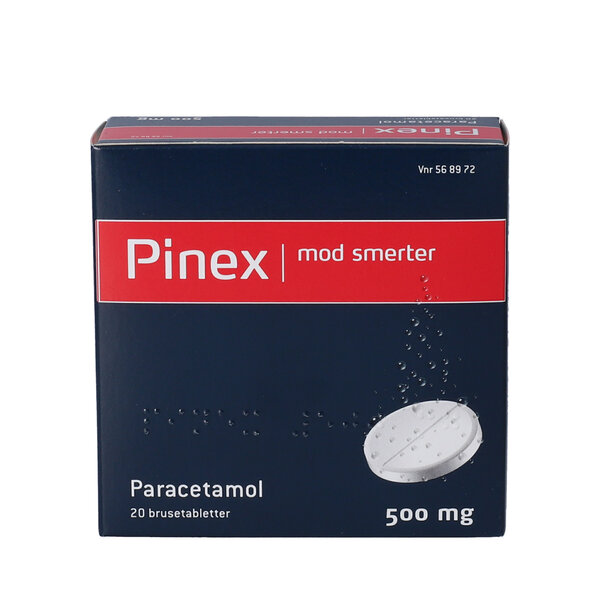 Pinex Brusetabletter 500mg 20 stk | Køb på DinApoteker.dk