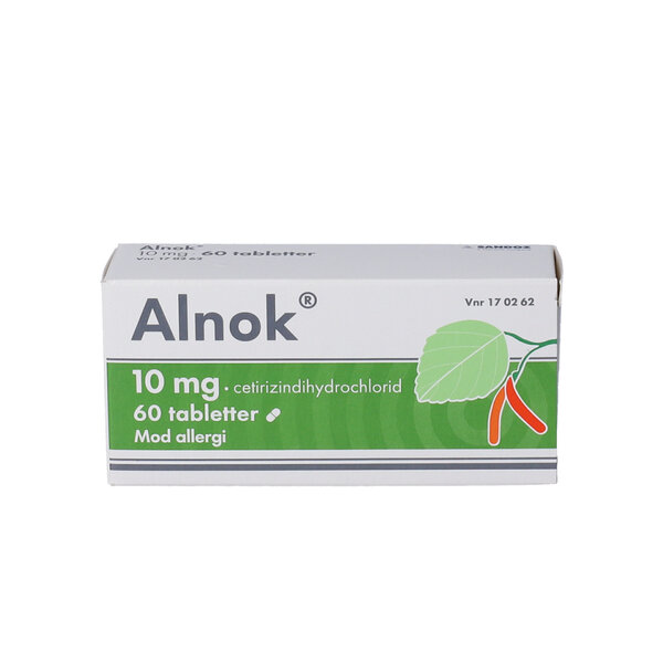 Alnok 10 mg tabletter 60 stk allergitabletter | Køb på DinApoteker.dk