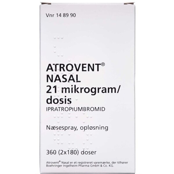 Atrovent nasal næsespray (OR) 2x180 ds | Køb på DinApoteker.dk