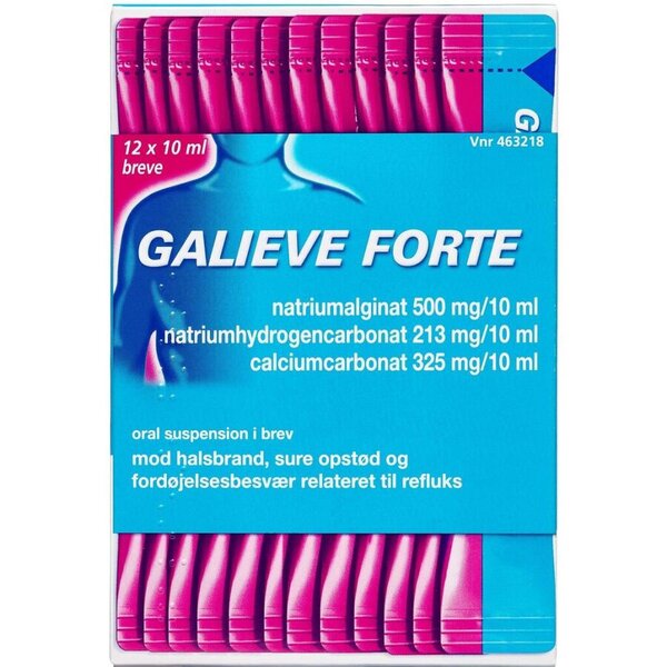Galieve Forte 12 x 10 ml mod halsbrand | Køb på DinApoteker.dk