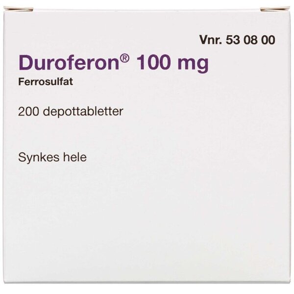 Duroferon 100 mg (2C4) 200 stk. | Køb på DinApoteker.dk