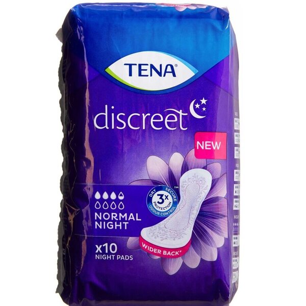 TENA Lady Discreet Normal Night 10 stk. | Køb på DinApoteker.dk
